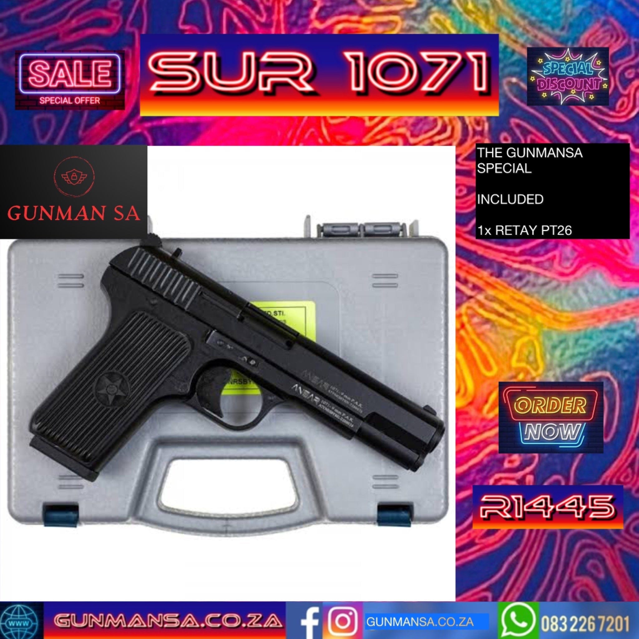 BLANK/PEPPER GUN: ON 1071 9mm P.A.K by GSA Special – GUNMANSA