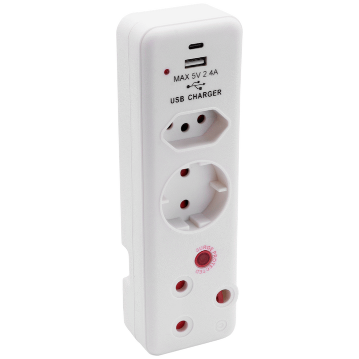Three Essential Ways the Ellies 3-Way Medium Surge Adaptor Schuko ...