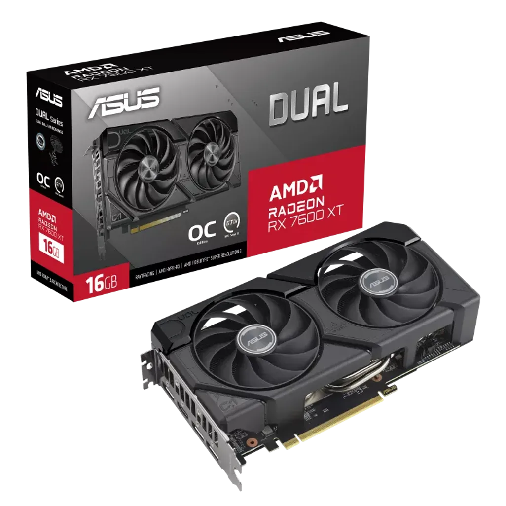 ASUS Graphics Card/AMD/PCIe4/16GB GDDR6/OC mode:up to 2801MHz(Boost Cl ...